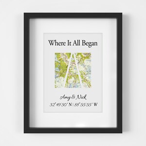 Custom Map Print Long Distance Boyfriend Gift Personalized Map Art ...