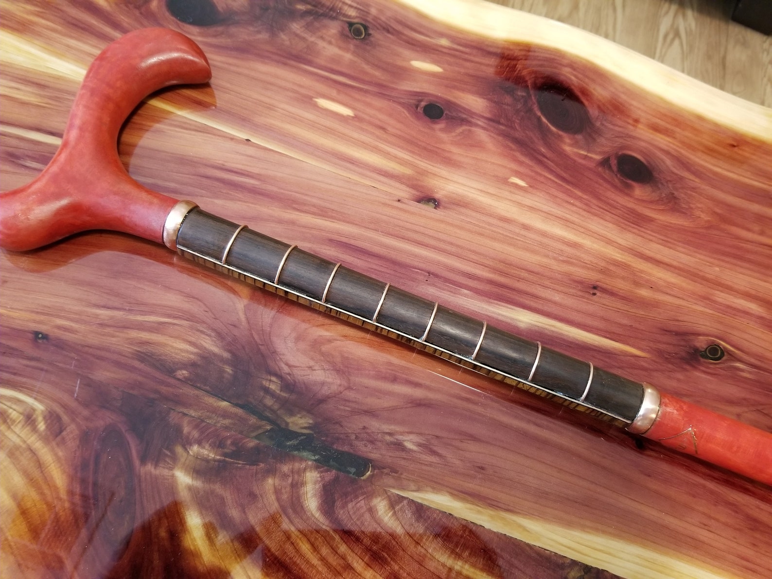 Handmade Guitar-styled Cane/walking Stick-sunburst Birdseye | Etsy