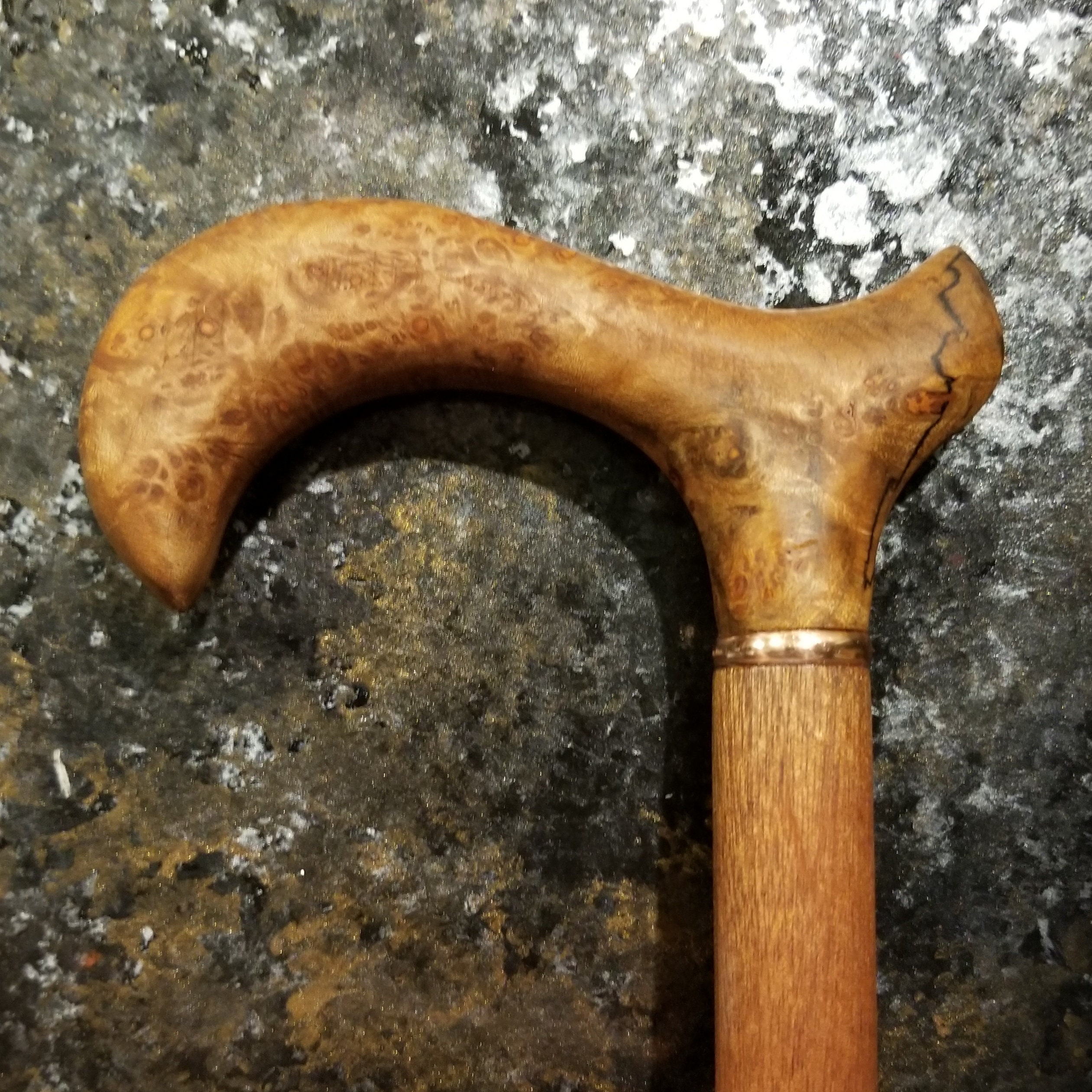 Luxury Cane Spalted Maple Birds Eye/sapele Derby Style Grip, Handmade ...