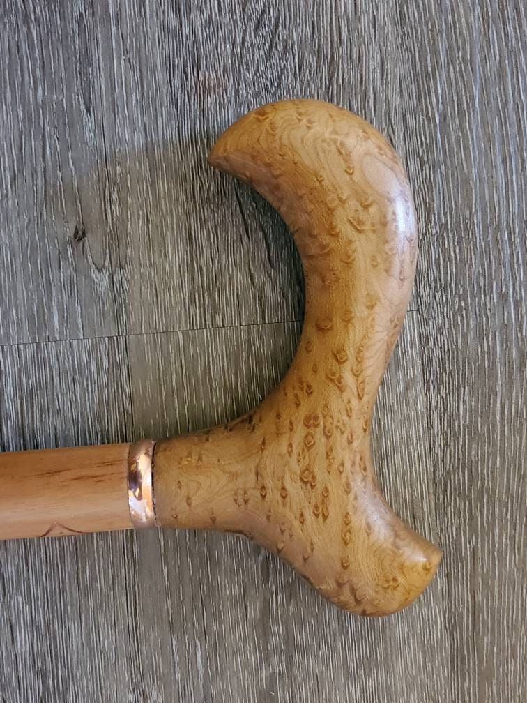 Luxury Cane Spalted Maple Birds Eye/sapele Derby Style Grip, Handmade ...