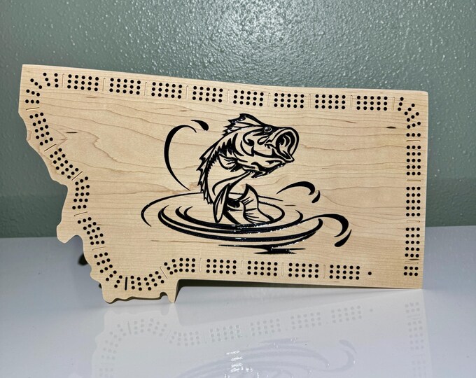 Fish Cribbage Board Montana - Etsy
