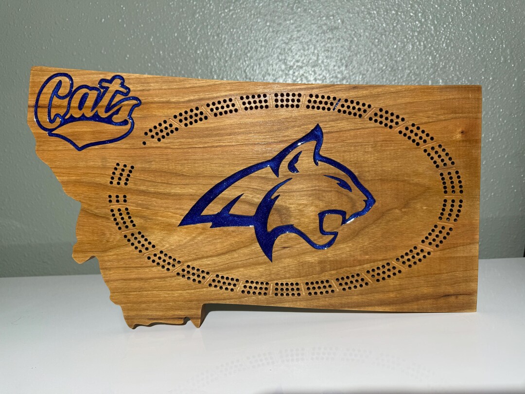 Montana Cats Cribbage Board - Etsy