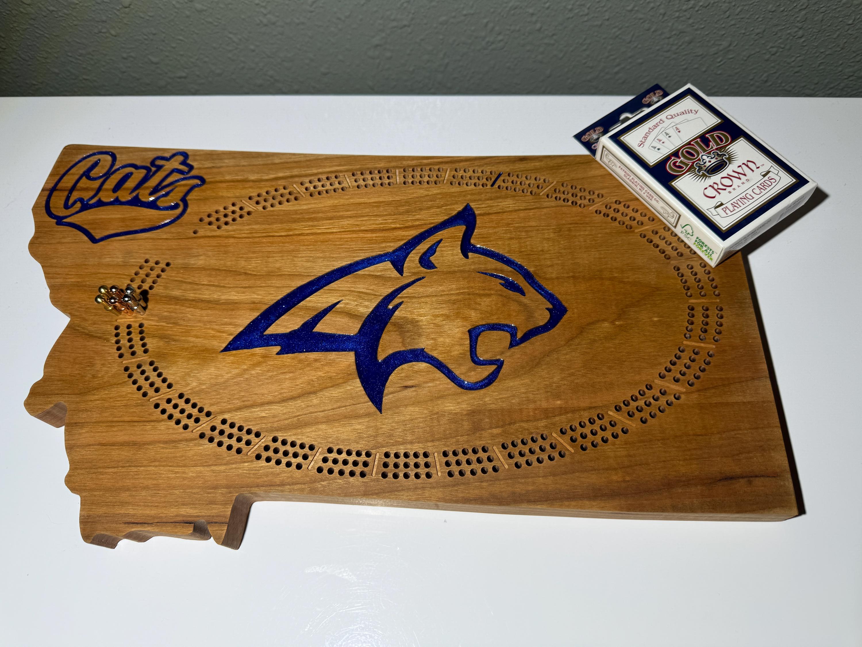 Montana Cats Cribbage Board - Etsy
