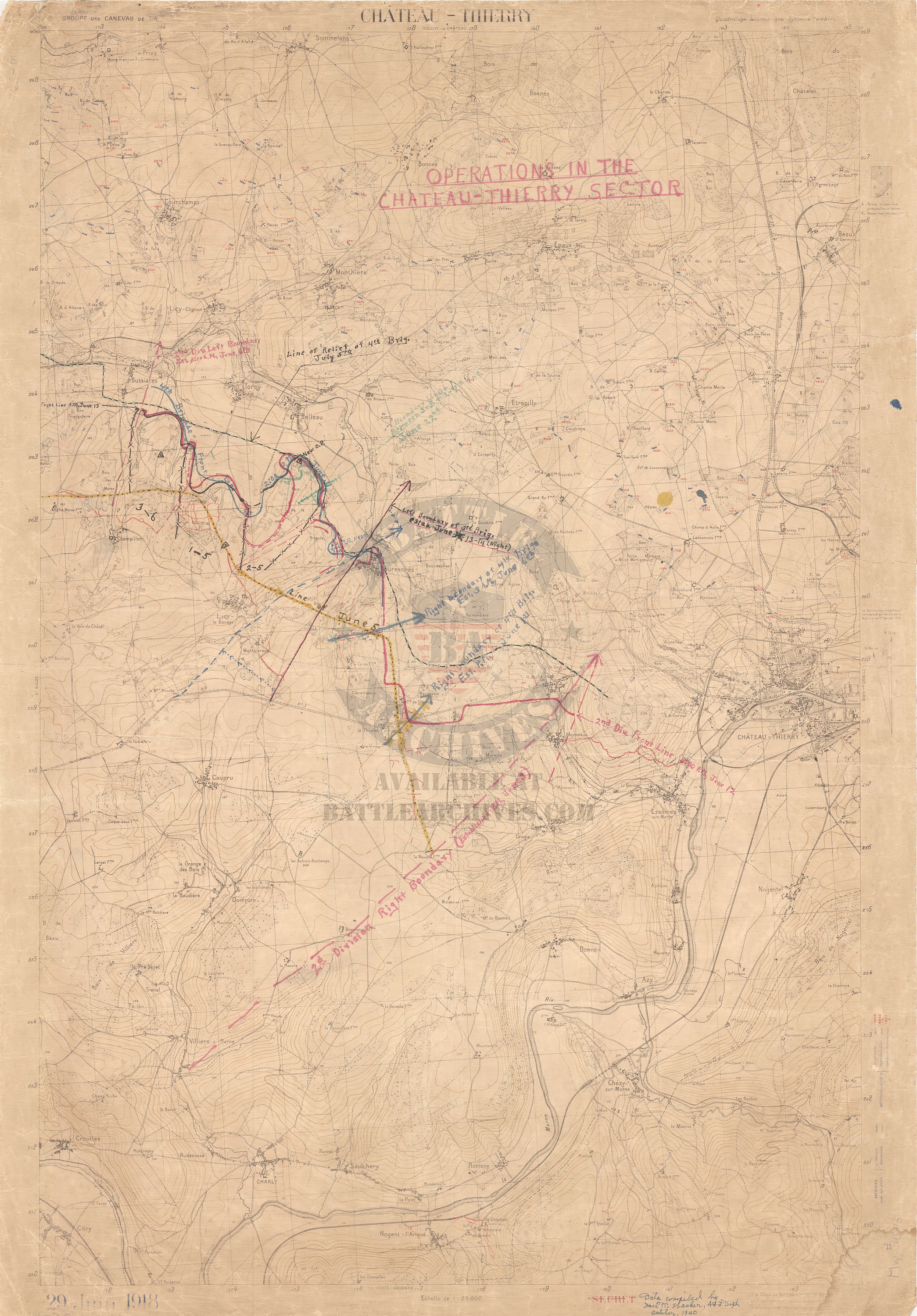 Drawn Ww1 Battlefield Maps Paper