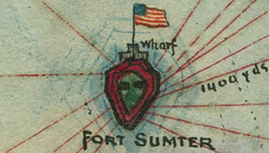 Mapa de batalla de Fort Sumter 1861 | Etsy