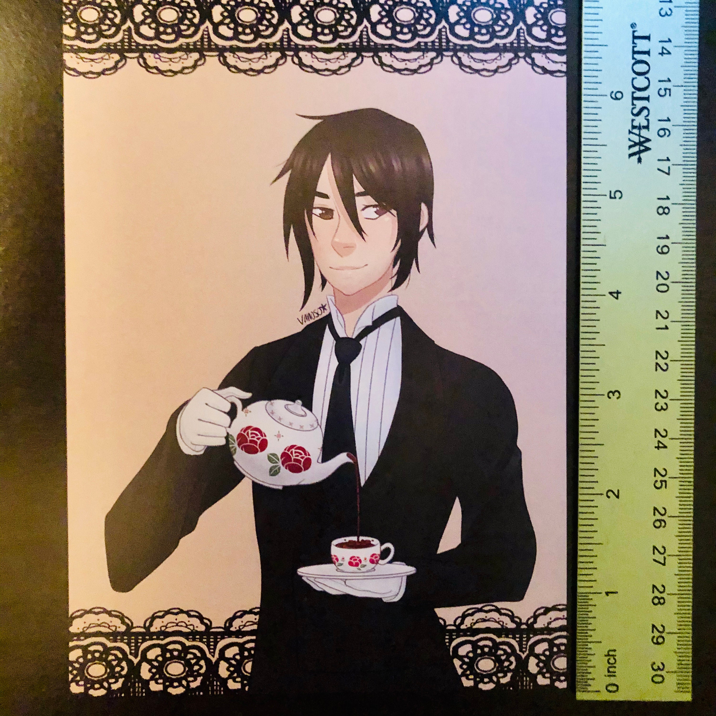 Black Butler Mini Print 5x7 - Etsy