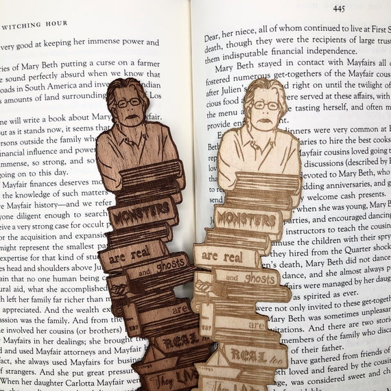 King of Horror Book Stack Wooden Bookmark Horror Lover Gift | Etsy