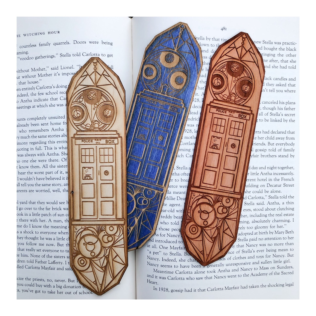The Dr. Wooden Bookmark | Sci-fi Fantasy Bookmark | Time Lord Woodmark ...