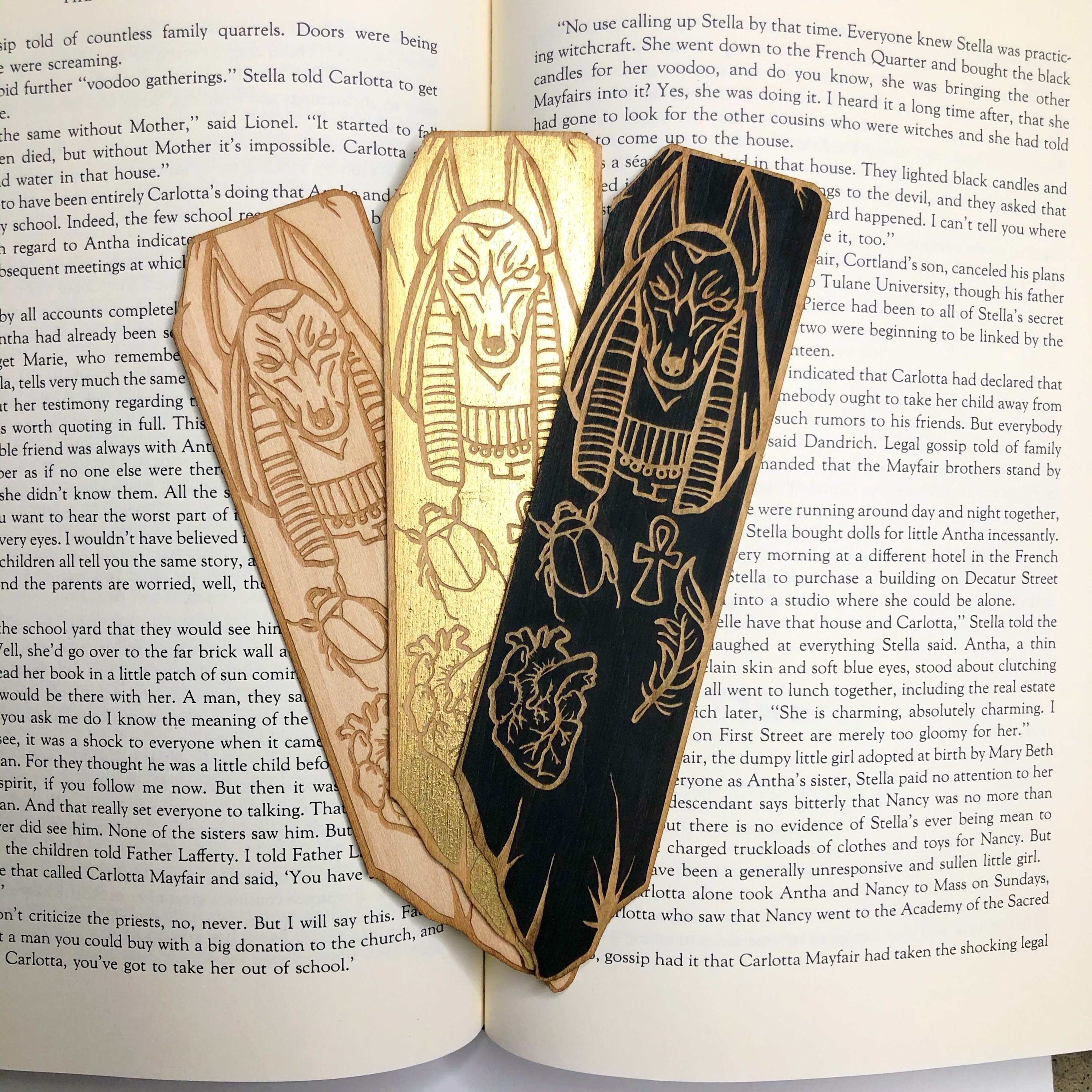 Anubis Bookmark | Egypt Mythology Wooden Bookmark | Bookish Gift ...