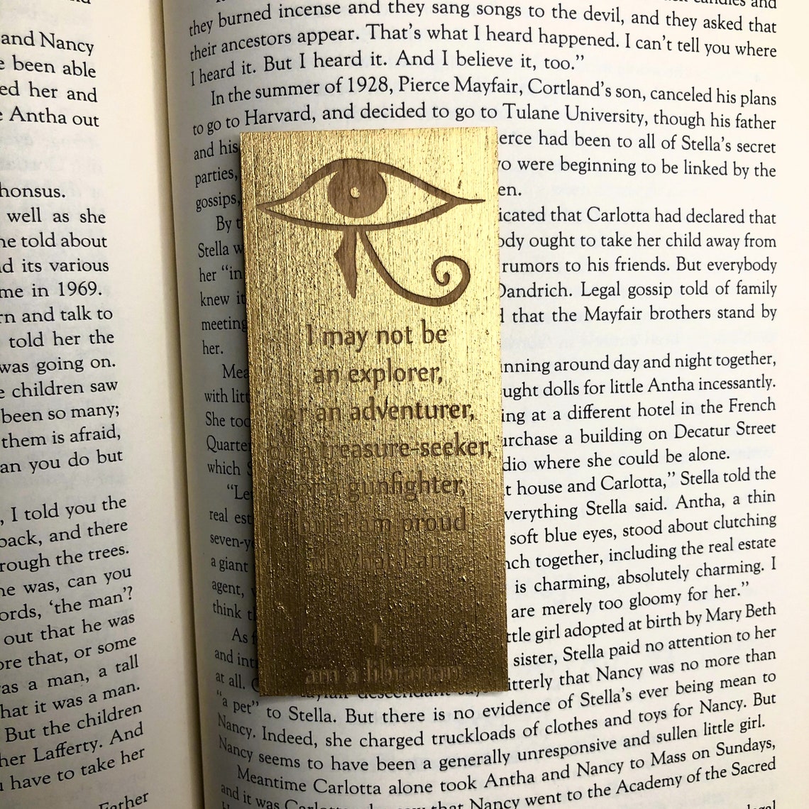 Librarian Wooden Bookmark | Mini 4” Paperback Bookmarker | Gift for ...
