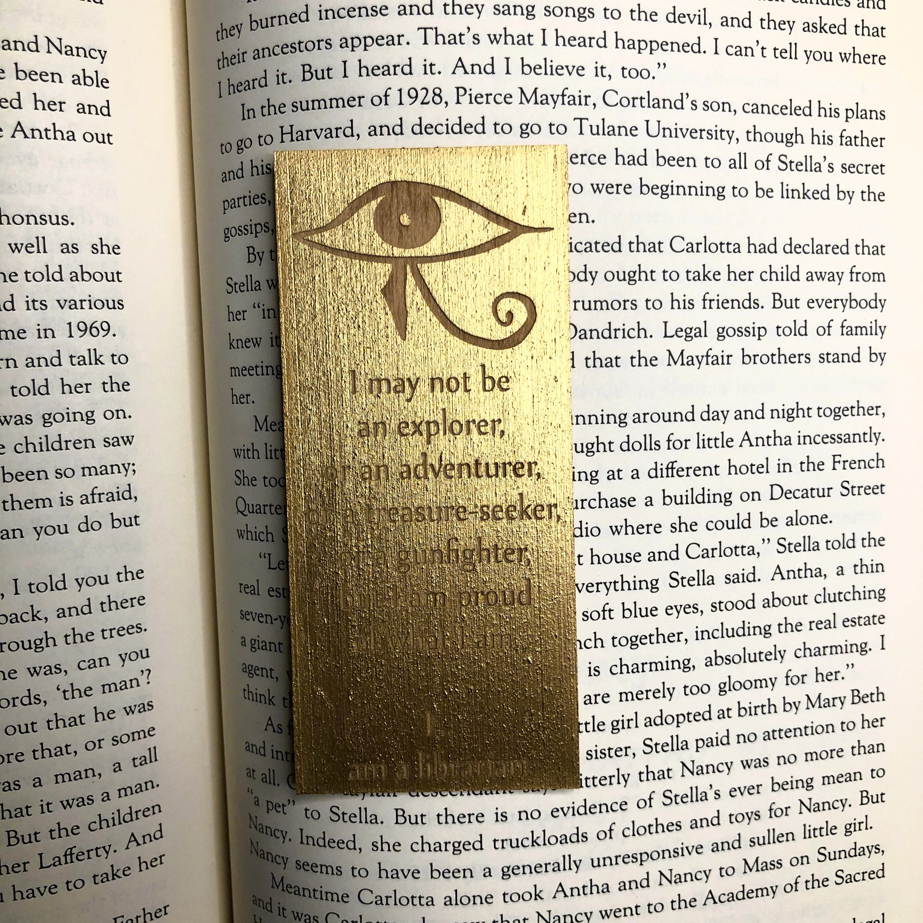 Librarian Wooden Bookmark Mini 4 Paperback Bookmarker | Etsy