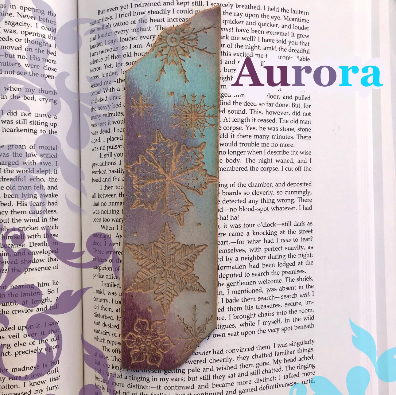 Snowflake Wooden Bookmark Christmas Woodmark - Etsy