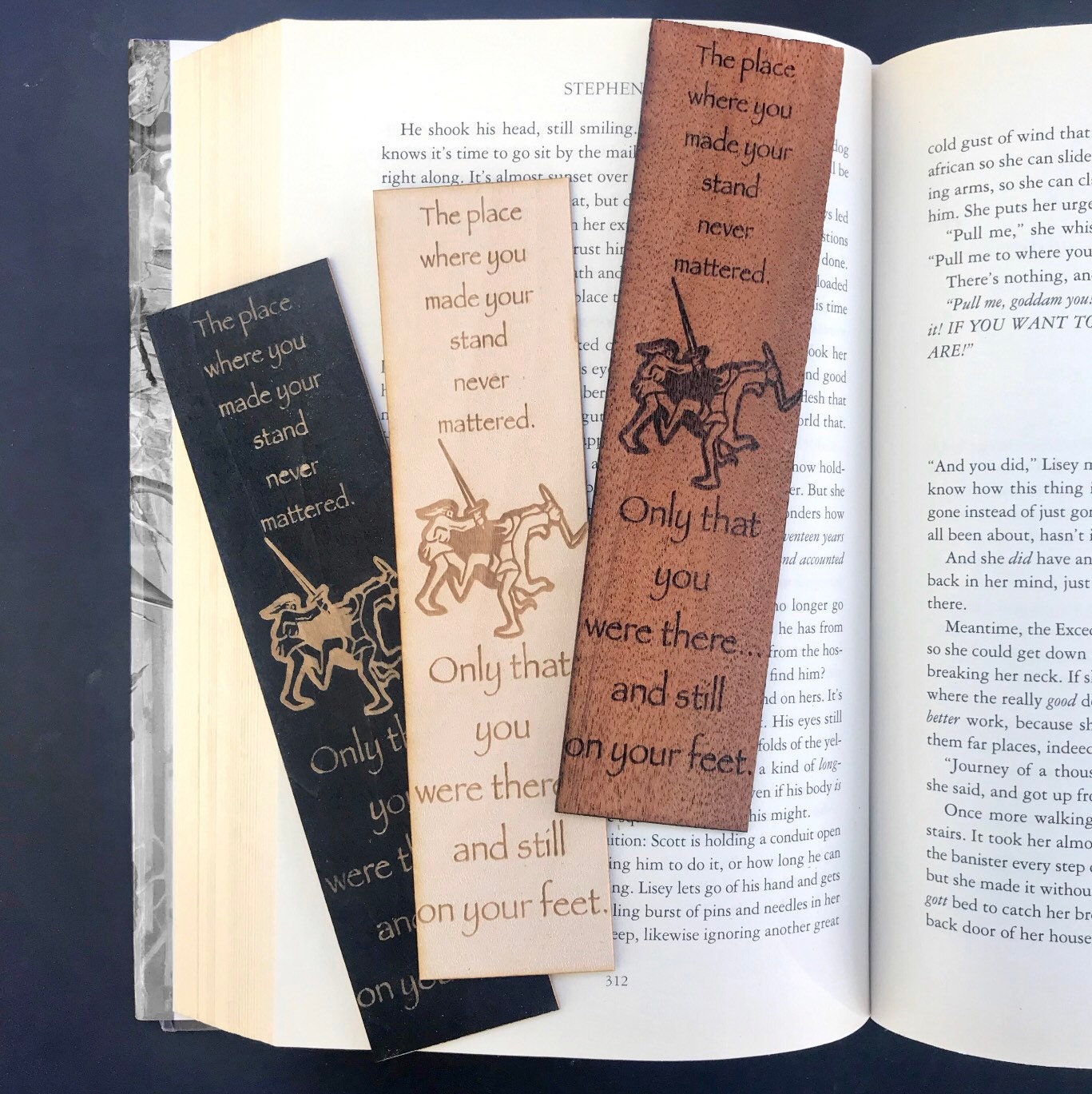 Stand Wooden Bookmark Horror Bookmark Horror Bookmark - Etsy