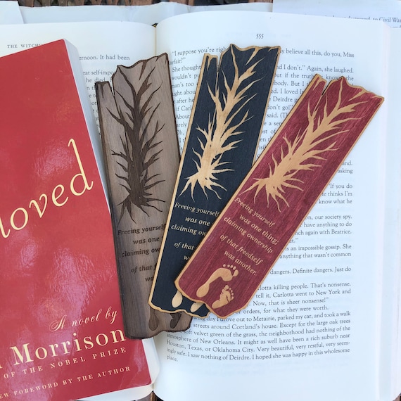 Beloved Wooden Bookmark Classic Literature Bookmark Black | Etsy