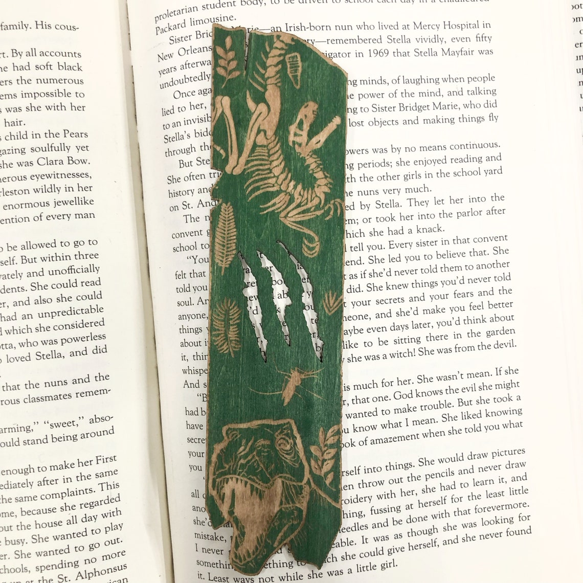 Jurassic Park Wooden Bookmark Dinosaur Bookmark Science | Etsy UK