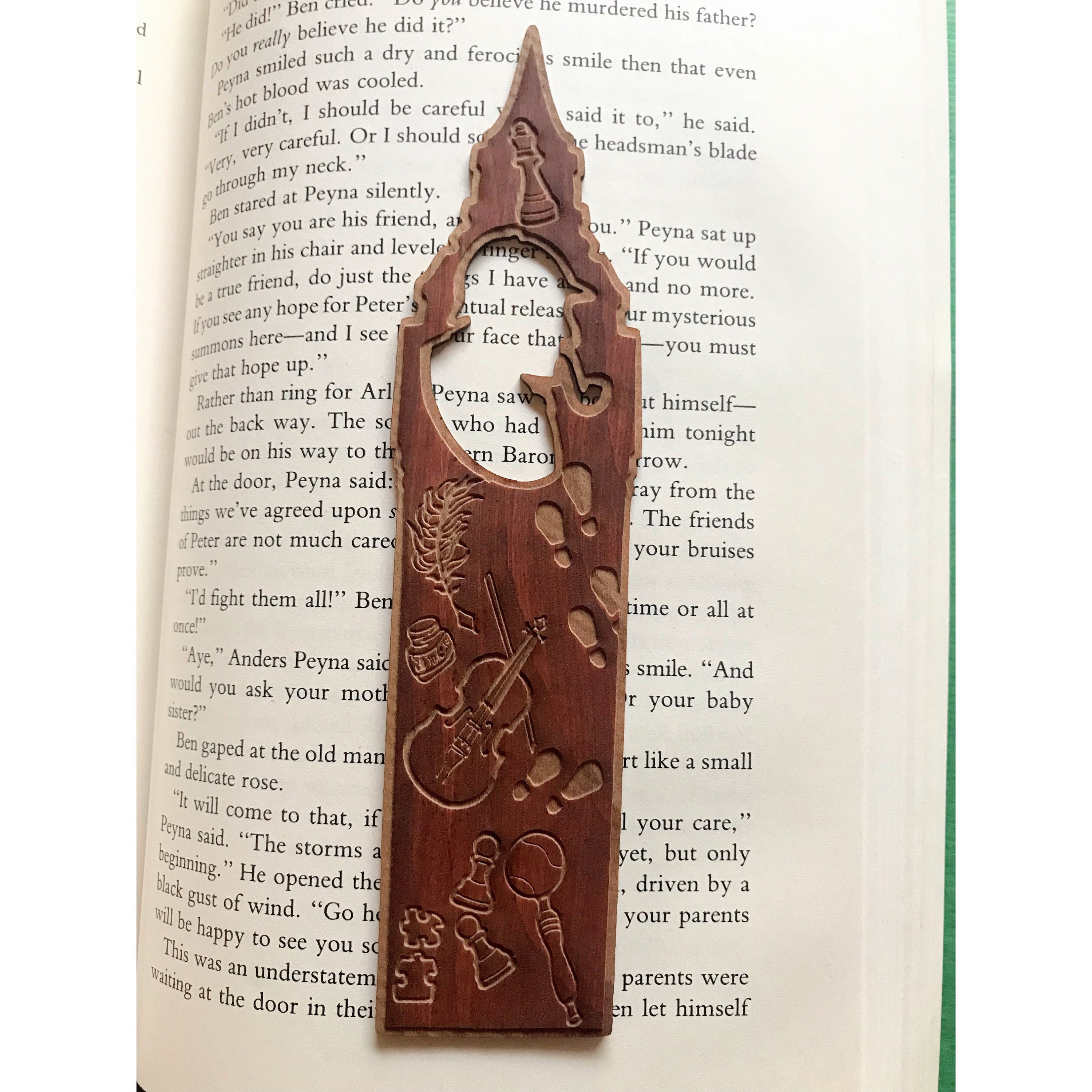 Sherlock Holmes Wooden Bookmark Mystery Detective Woodmark - Etsy