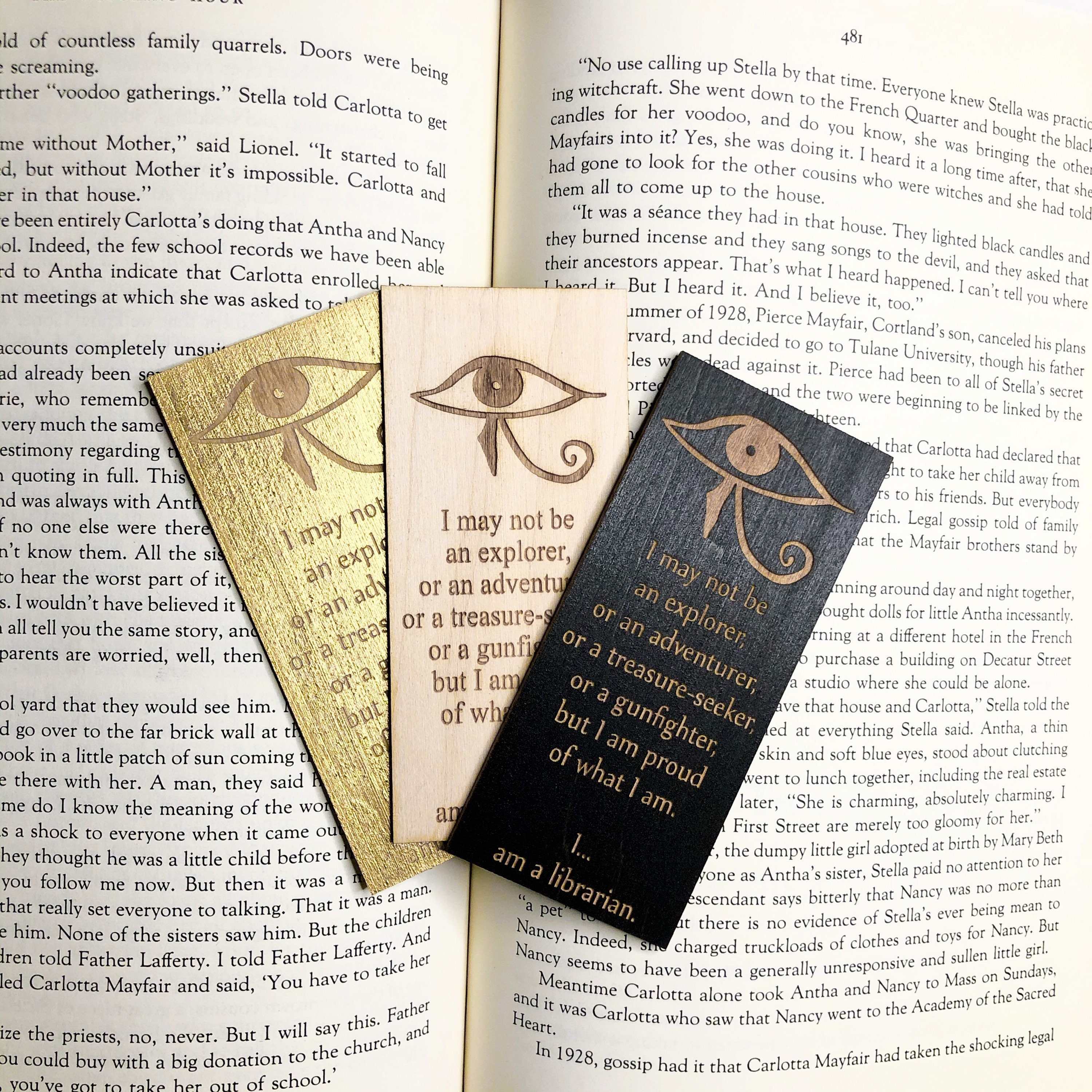 Librarian Wooden Bookmark Mini 4 Paperback Bookmarker - Etsy