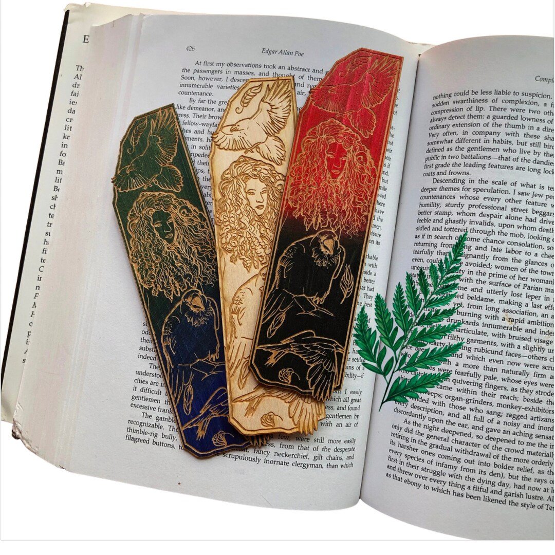 The Morrigan Wooden Bookmark | Mythology Bookmark | Fantasy Bookmark - Etsy
