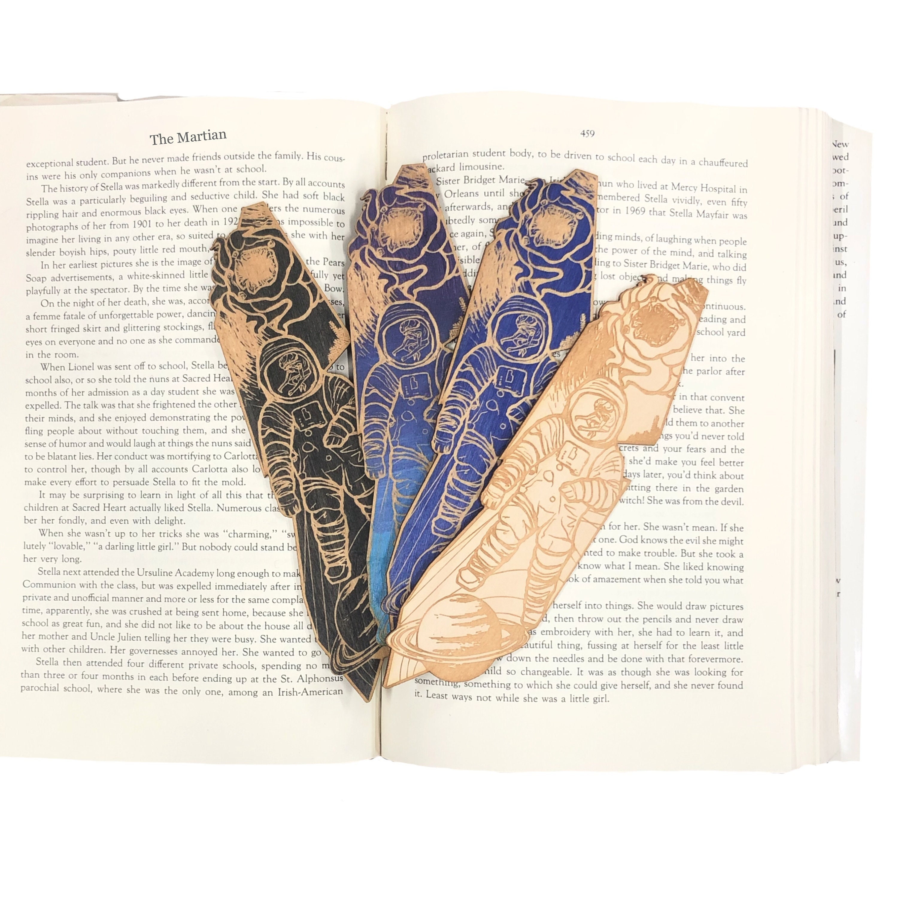 Science Fiction Wooden Bookmark Sci Fi Horror Bookmark - Etsy