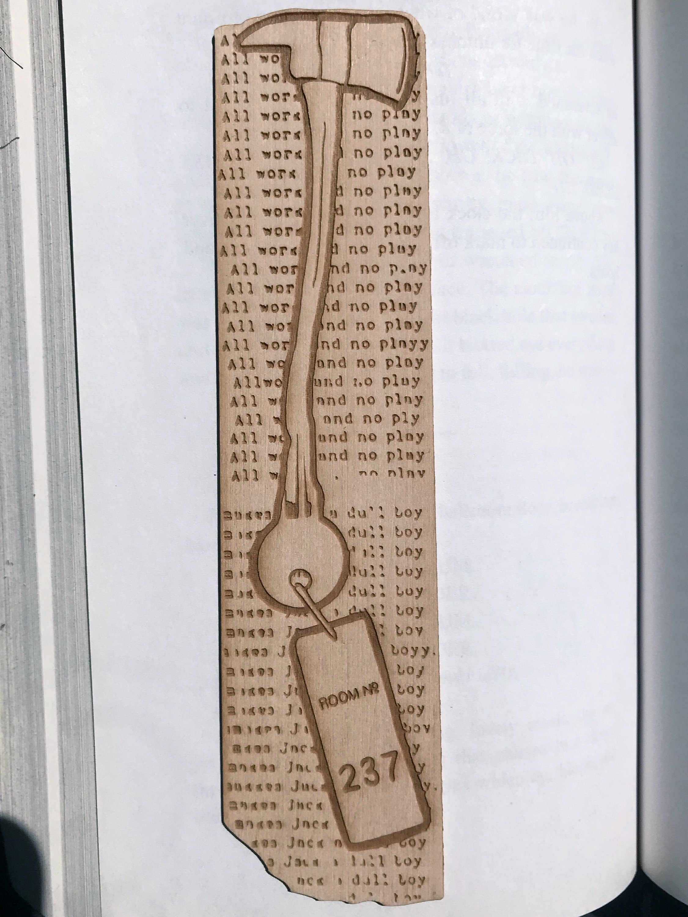 Shining Wooden Bookmark King of Horror Woodmark - Etsy