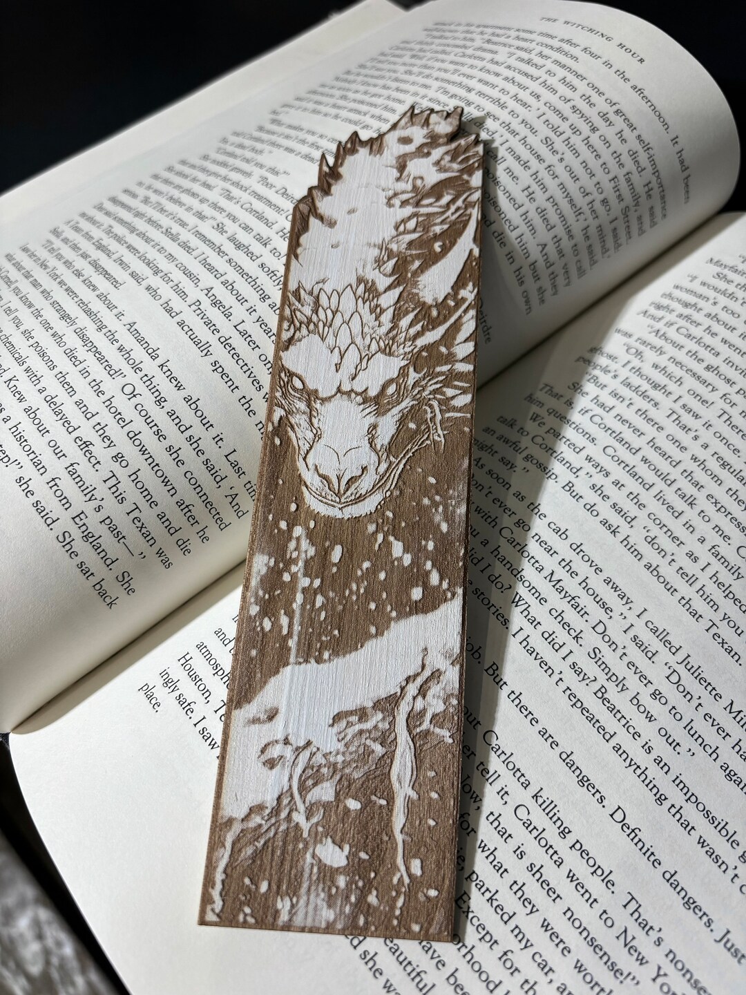 Snow Dragon Wooden Bookmark | Winter Bookmark | Gift for Book Lovers - Etsy