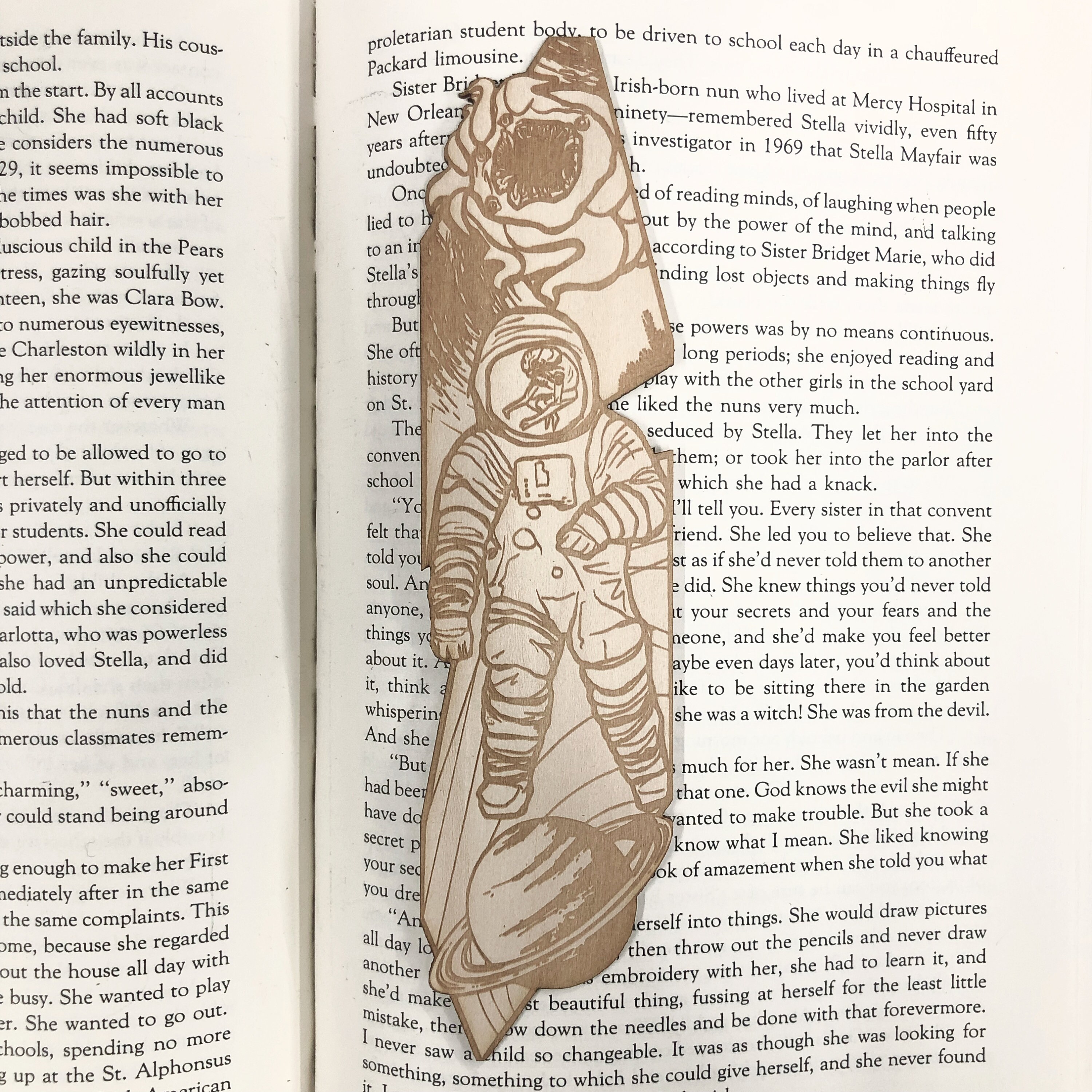 Science Fiction Wooden Bookmark Sci Fi Horror Bookmark - Etsy