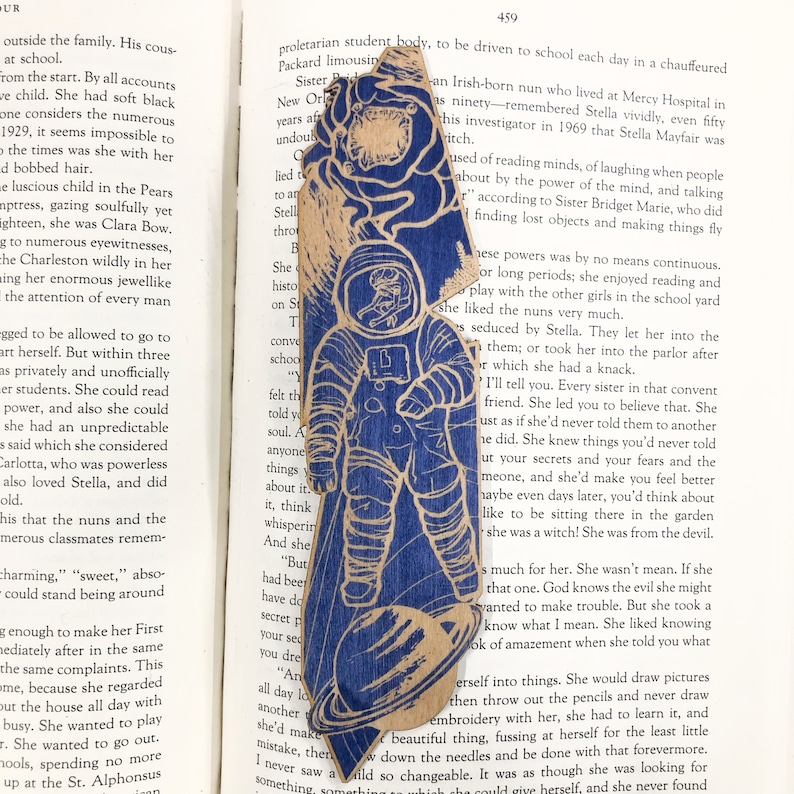Science Fiction Wooden Bookmark Sci Fi Horror Bookmark - Etsy
