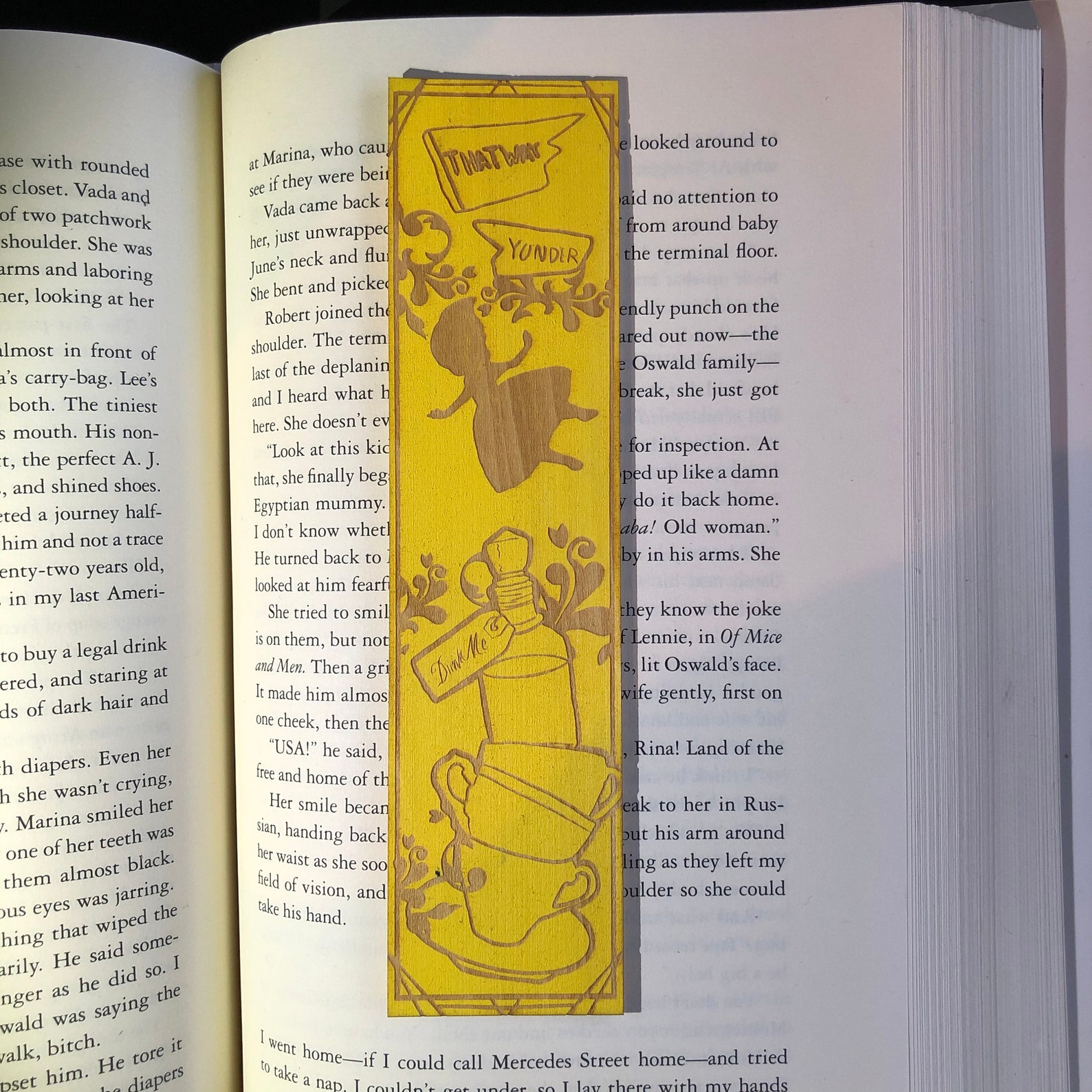 Alice in Wonderland Wooden Bookmark Gift for Booklovers | Etsy