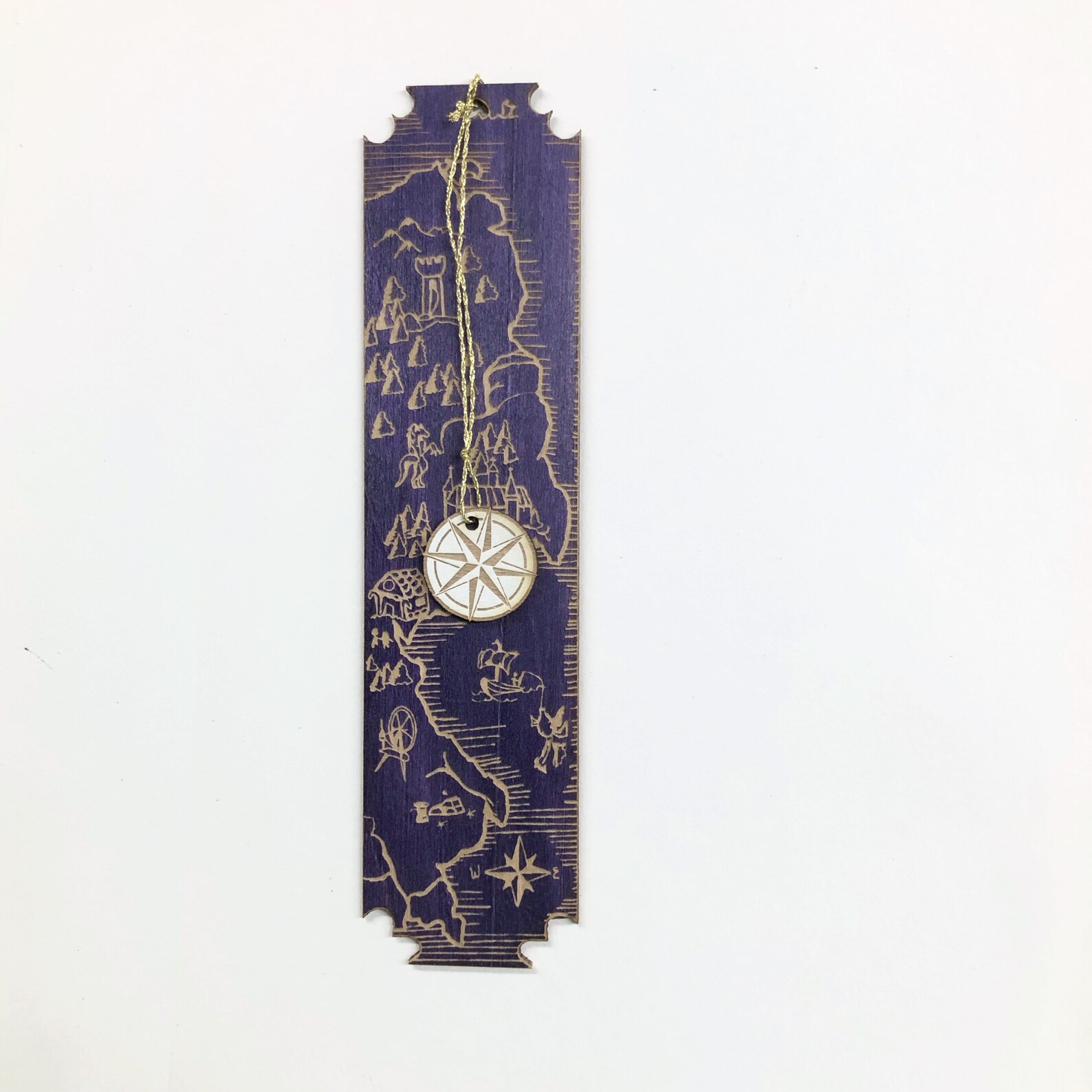 Fairytale Bookmark With Charm Bookish Gift Wooden Bookmark | Etsy