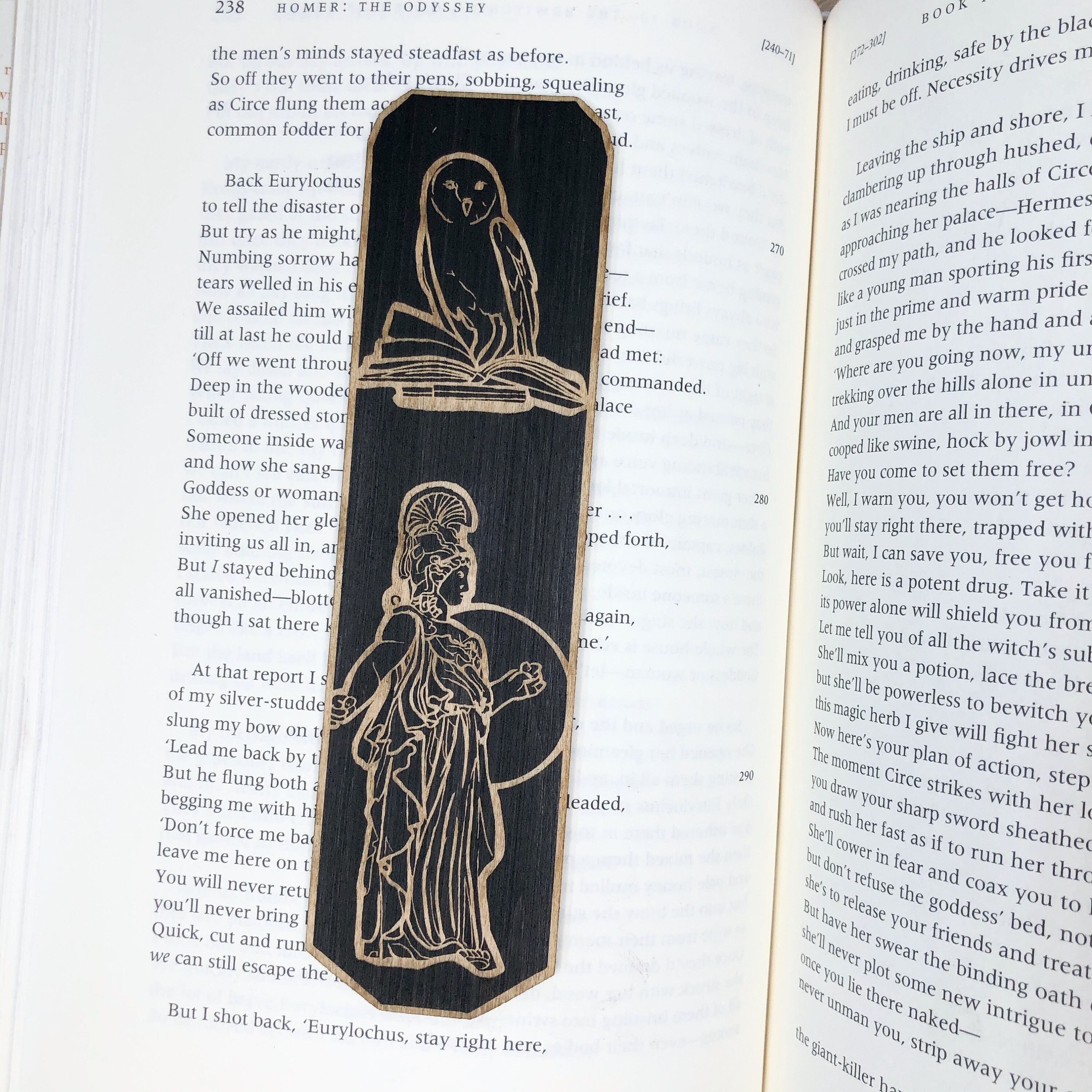 Athena Wooden Bookmark Greek Mythology Dark Academia - Etsy