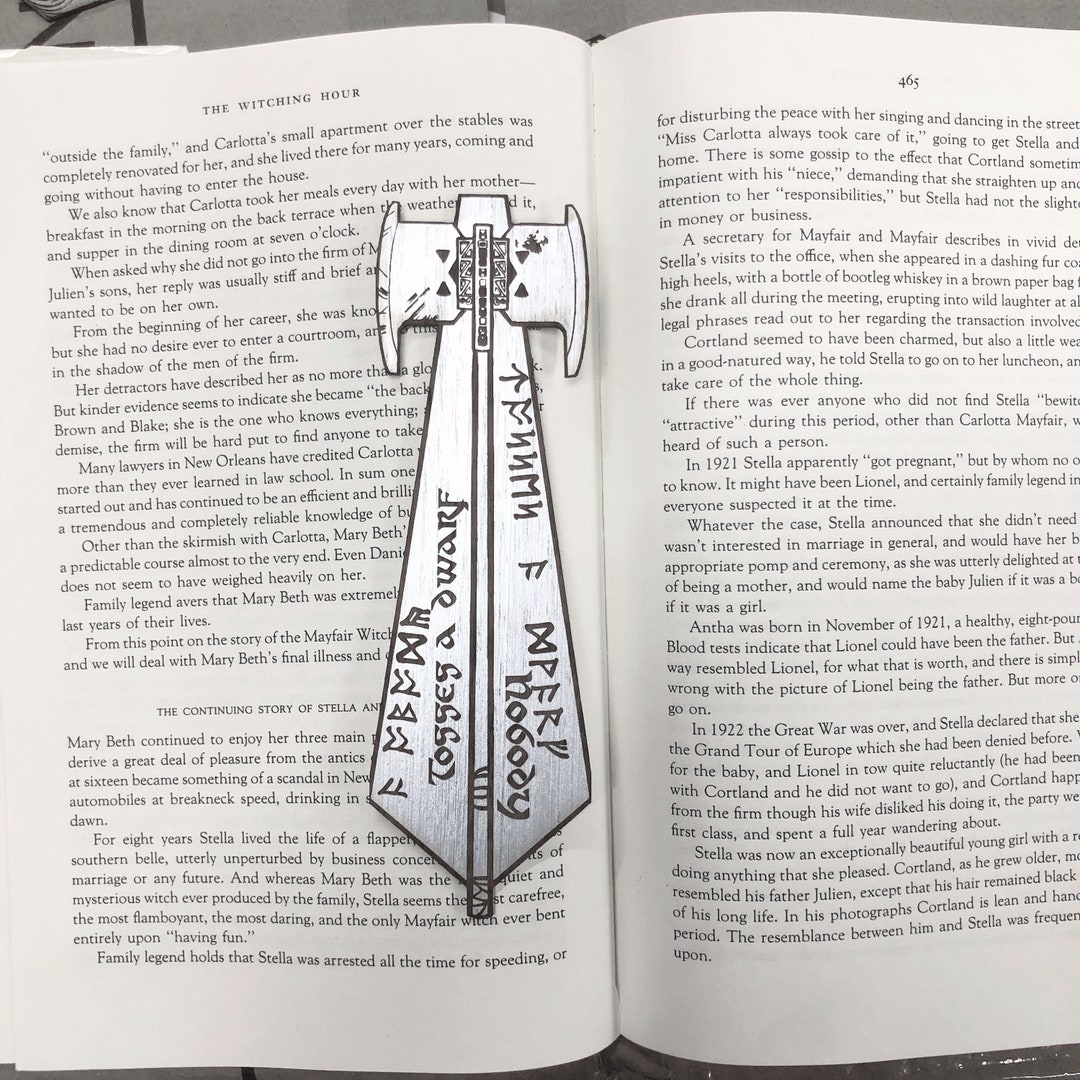 Dwarves Axe Wooden Bookmark | Fantasy Bookmark | Sword Bookmark - Etsy