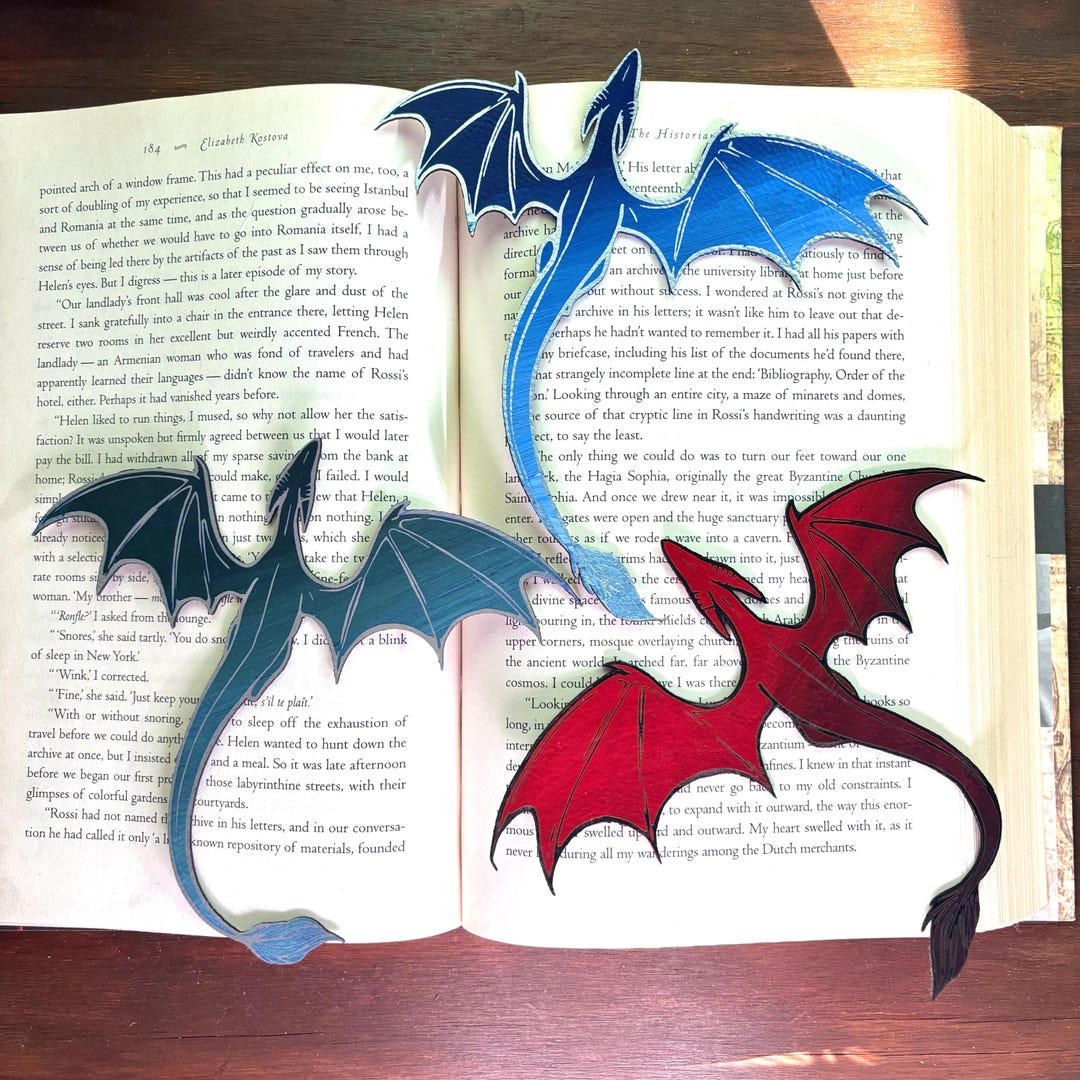 Dragon Bookmark | Vegan Leather Bookmark | Fantasy Bookmark | Book Dragon Bookmark | Fourth Wing ...