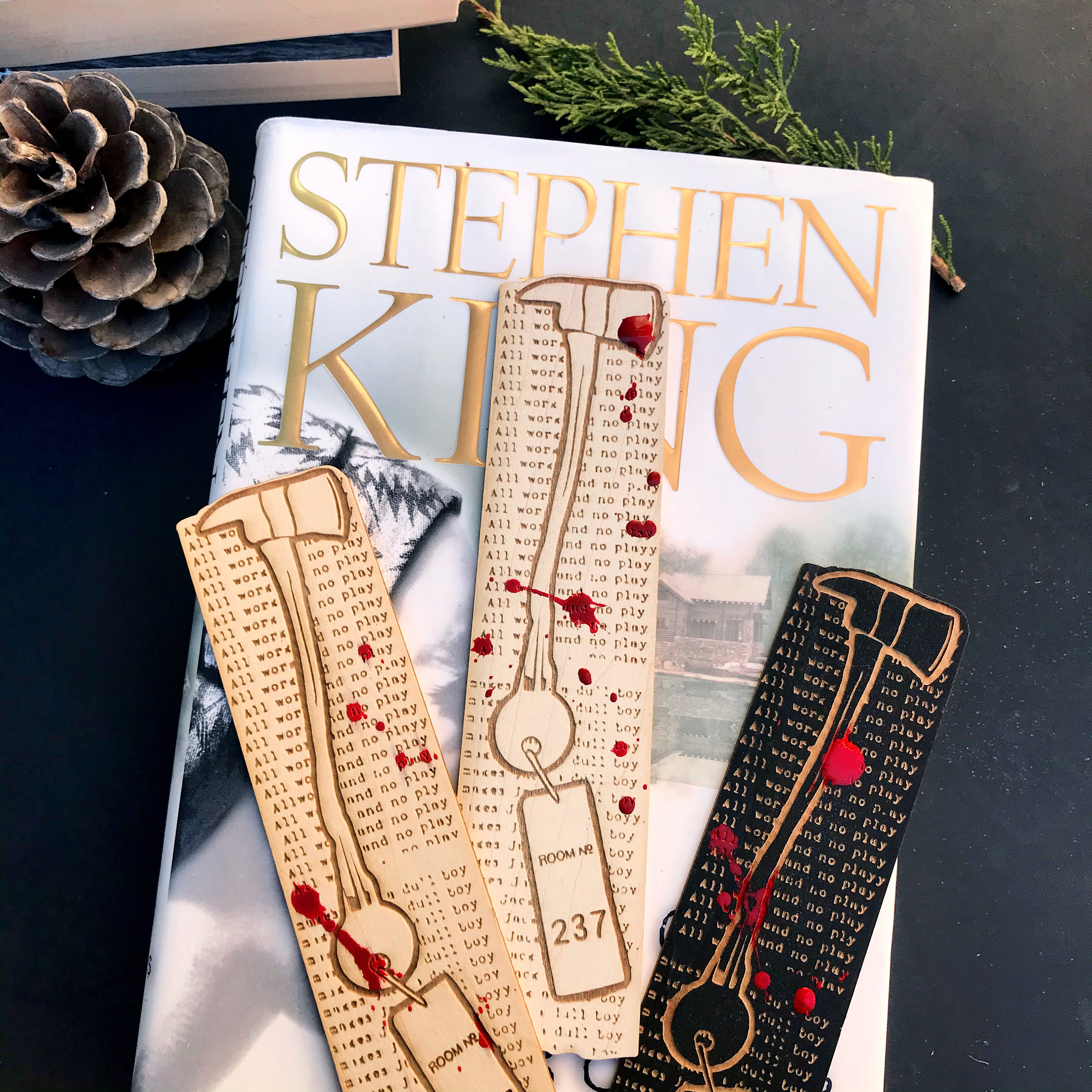 Bloody Shining Wooden Bookmark Gift for Horror Fan Book - Etsy