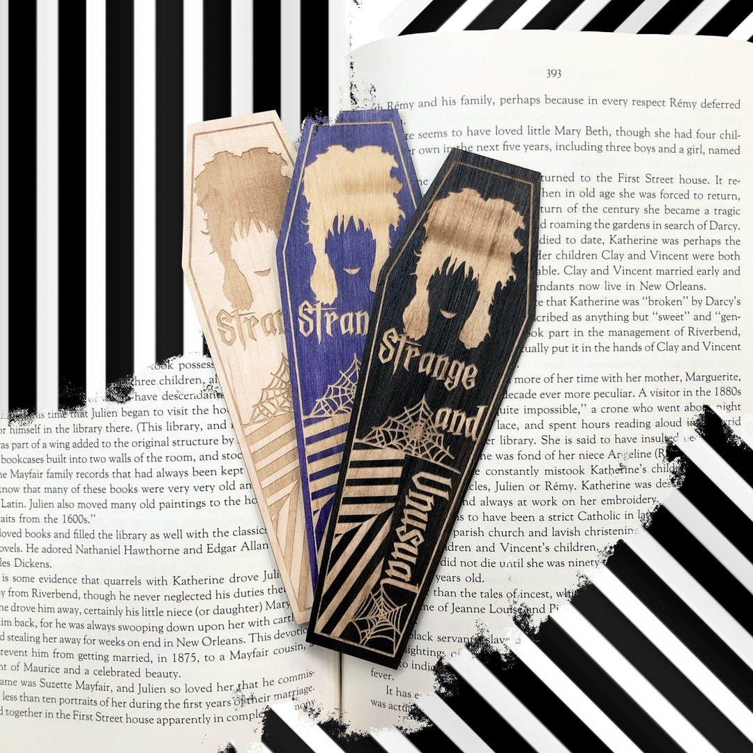 Strange and Unusual Wooden Bookmark | Halloween Bookmark - Etsy