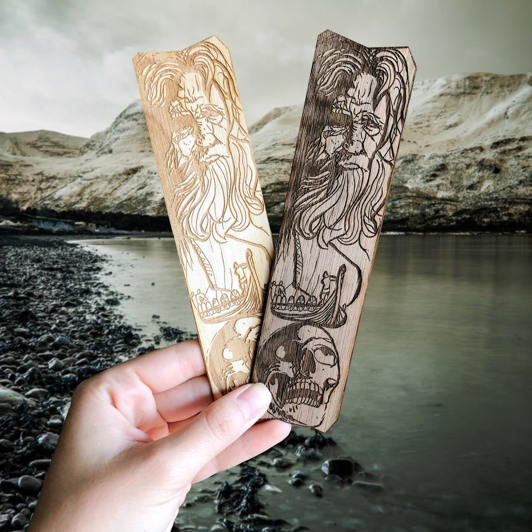 Odin Wooden Bookmark Voyage Fo the Vikings Bookish Gift - Etsy