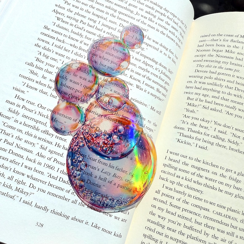 Bubbles Clear Bookmark | Paper Bookmark | Gift for Booklover | Bookish ...
