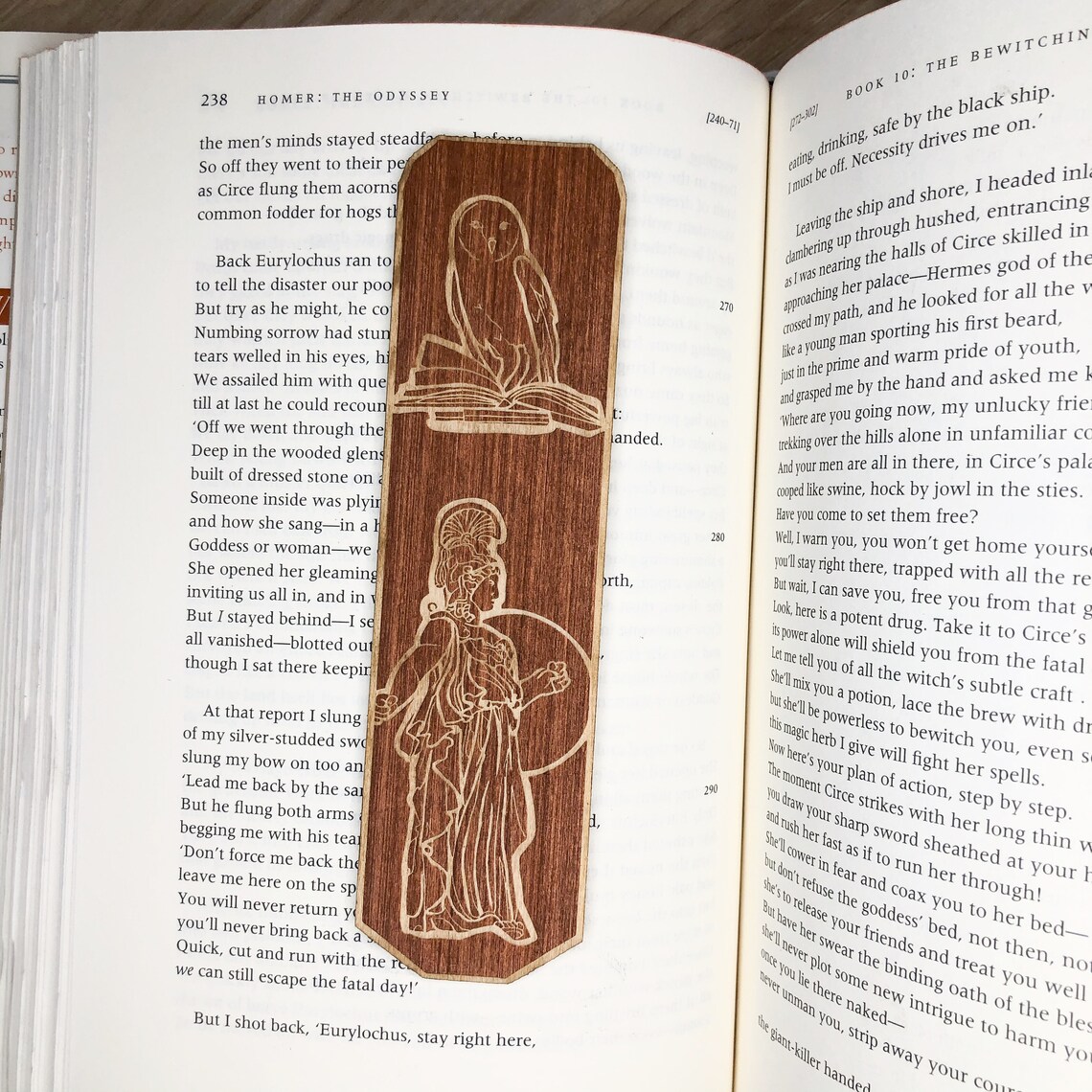 Athena Wooden Bookmark Greek Mythology Dark Academia - Etsy