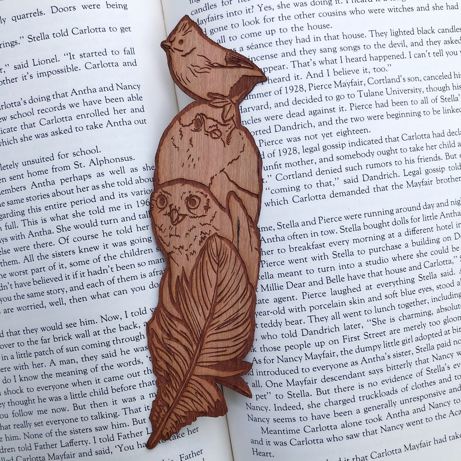 Birds of a Feather Wooden Bookmark Bird Lover Woodmark | Etsy