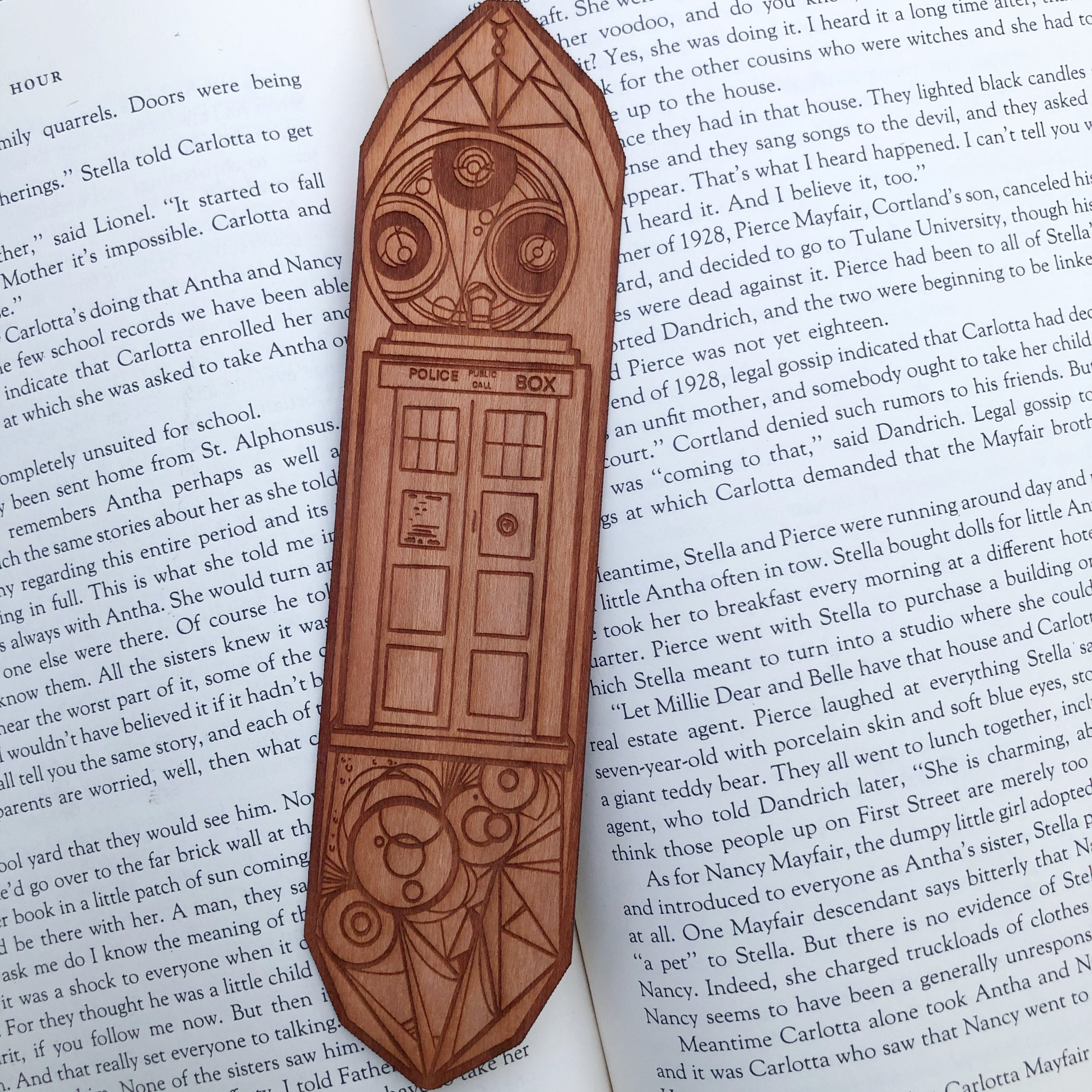 The Dr. Wooden Bookmark | Sci-fi Fantasy Bookmark | Time Lord Woodmark ...