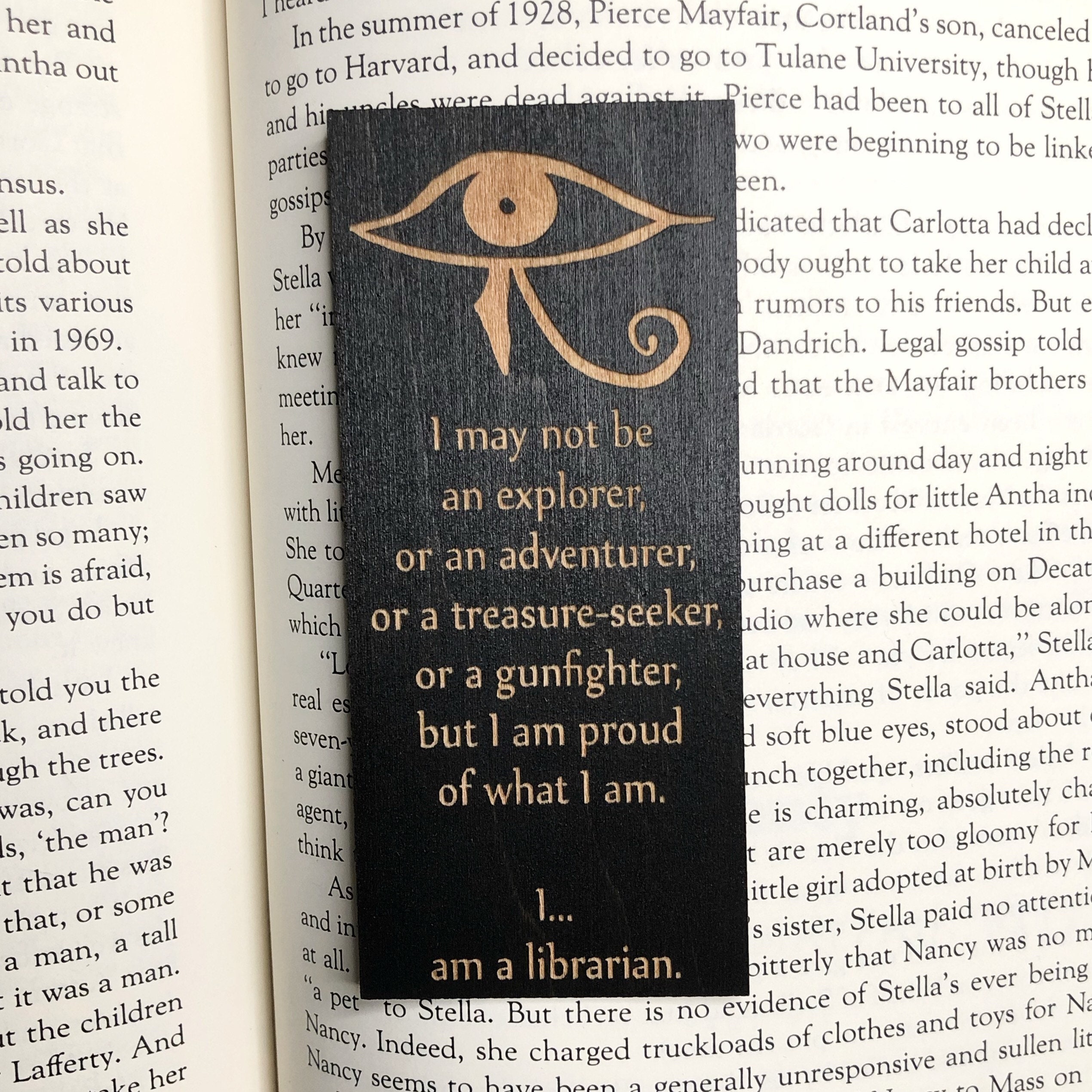 Librarian Wooden Bookmark | Mini 4” Paperback Bookmarker | Gift for ...