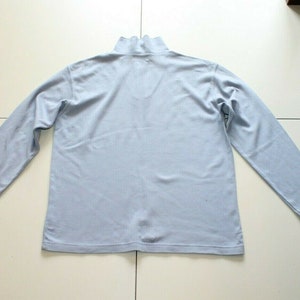 Vintage Men's Blue Grey Cotton TROPIC KNITS Zip Neck Long Sleeve Casual ...