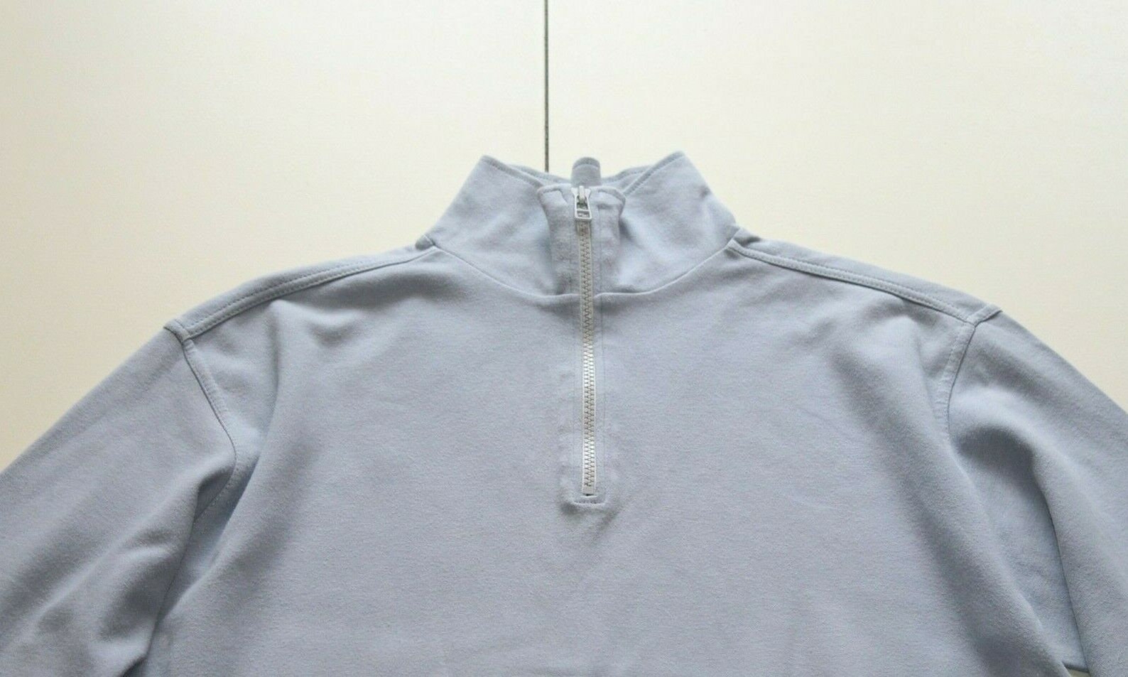 Vintage Men's Blue Grey Cotton TROPIC KNITS Zip Neck Long Sleeve Casual ...