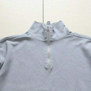 Vintage Men's Blue Grey Cotton TROPIC KNITS Zip Neck Long Sleeve Casual ...