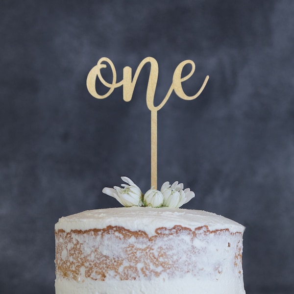 One Cake Topper - Etsy