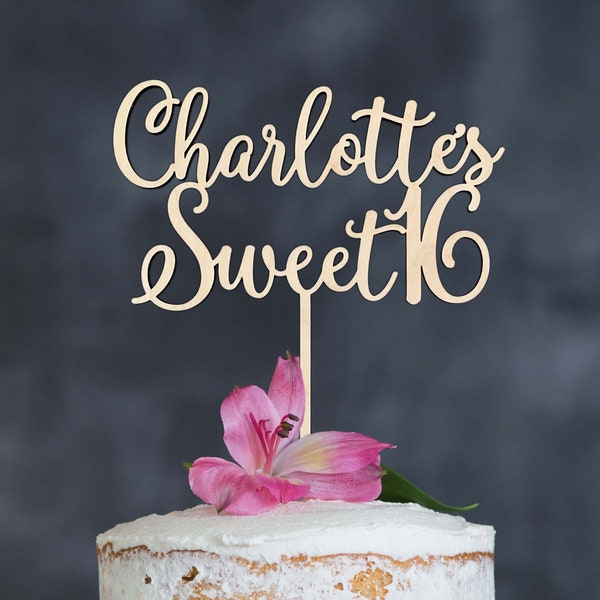 Sweet 16 Cake Topper - Etsy