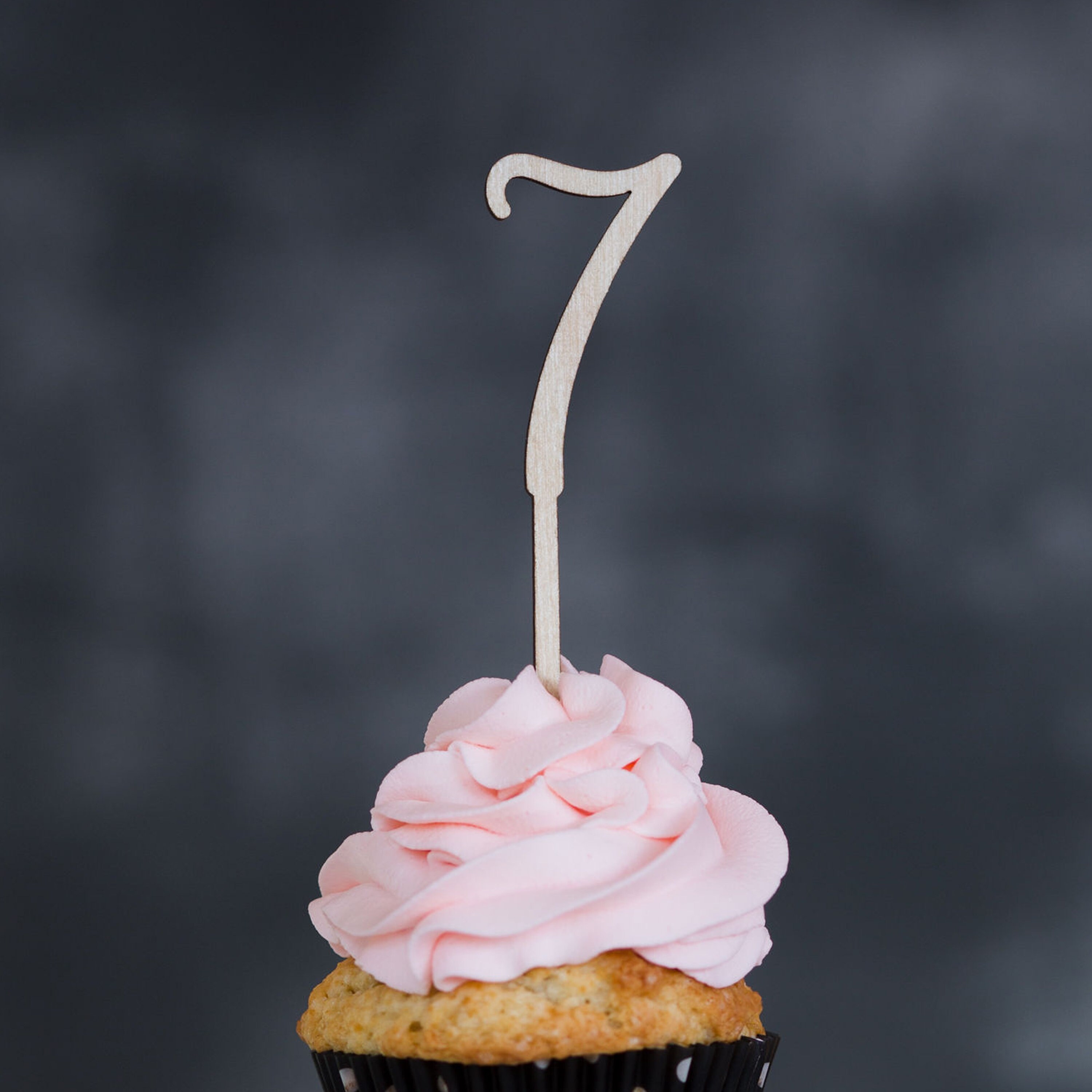 2 Number 7 Cake Topper 7 Cupcake Topper Numbered Cake | Etsy