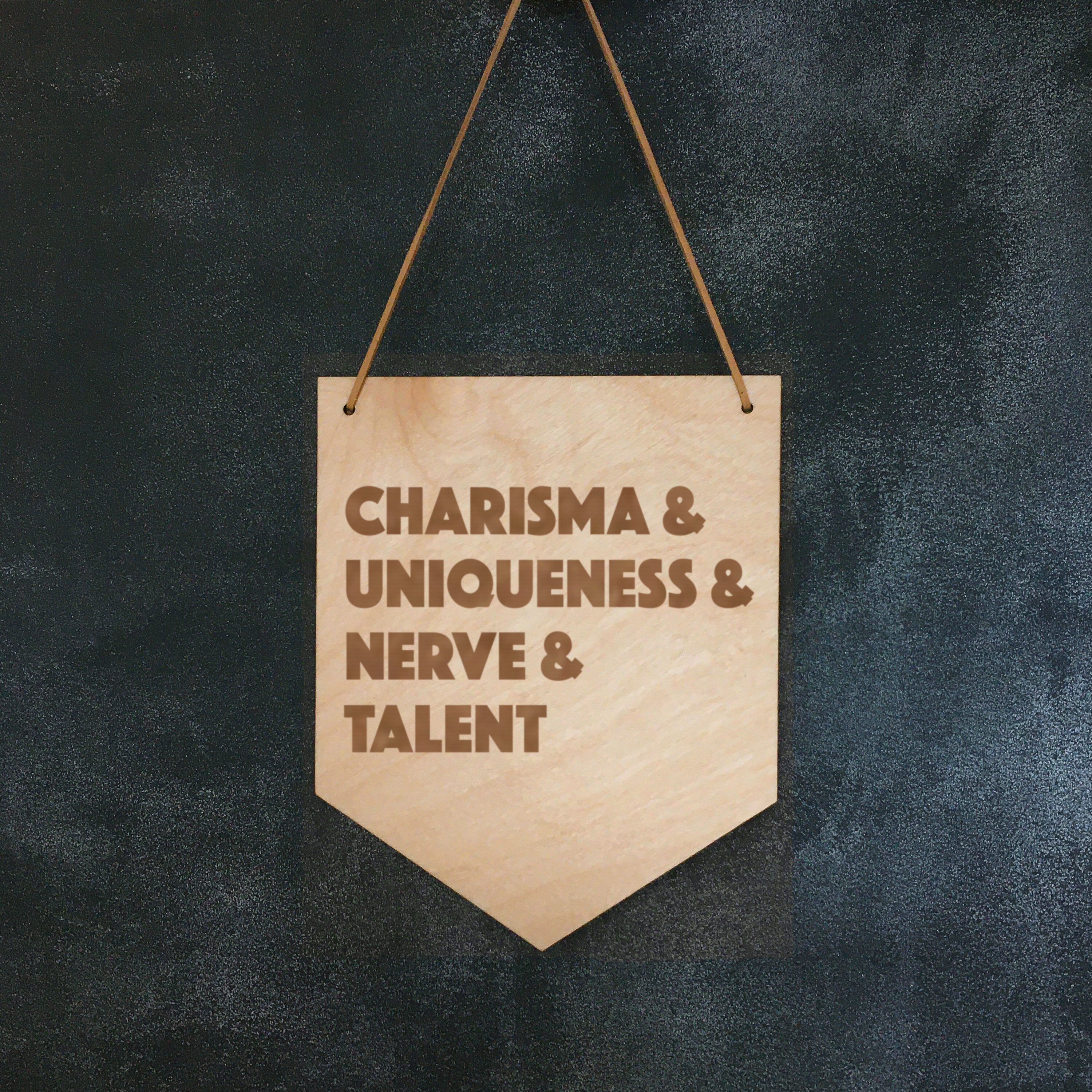 Charisma Uniqueness Nerve Talent wall banner motivational | Etsy
