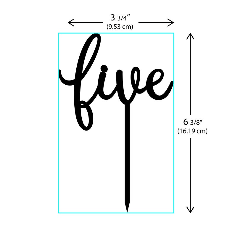 Number 5 Cake Topper Five Cake Topper Cake Topper 5 Cake - Etsy
