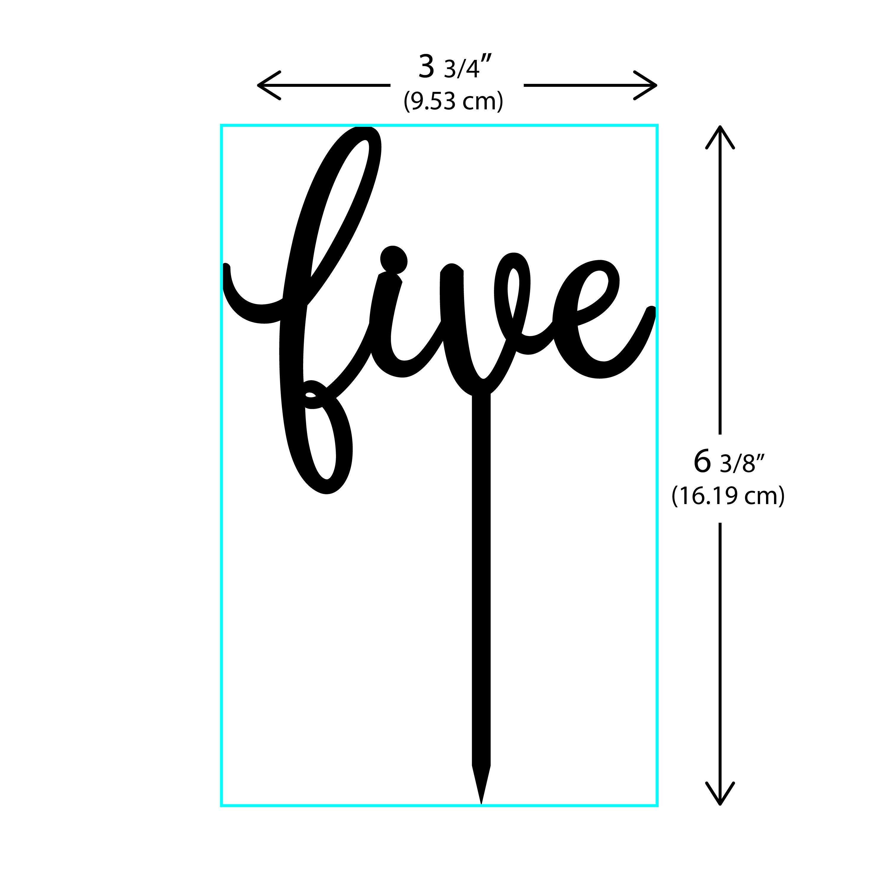 Number 5 Cake Topper Five Cake Topper Cake Topper 5 Cake | Etsy