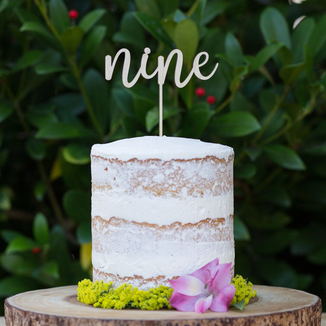 Number 9 Cake Spike, Nine Cake Topper, Cake Topper 9, Cake Decorations ...